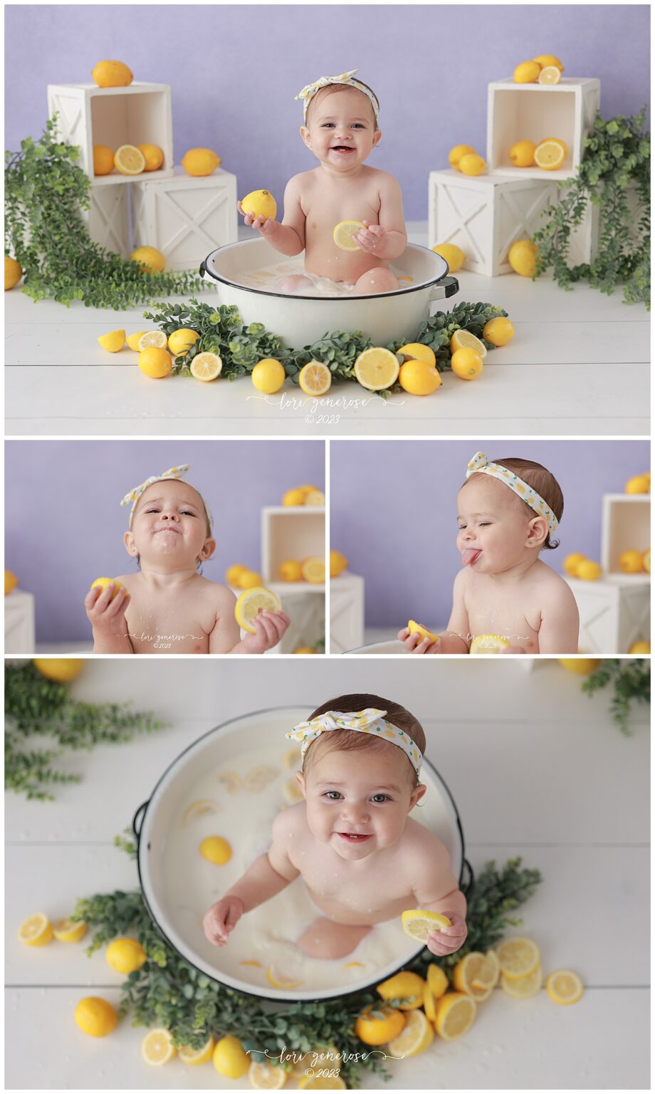 LG Photography | Cake Smash & Milk Bath First Birthday Photos